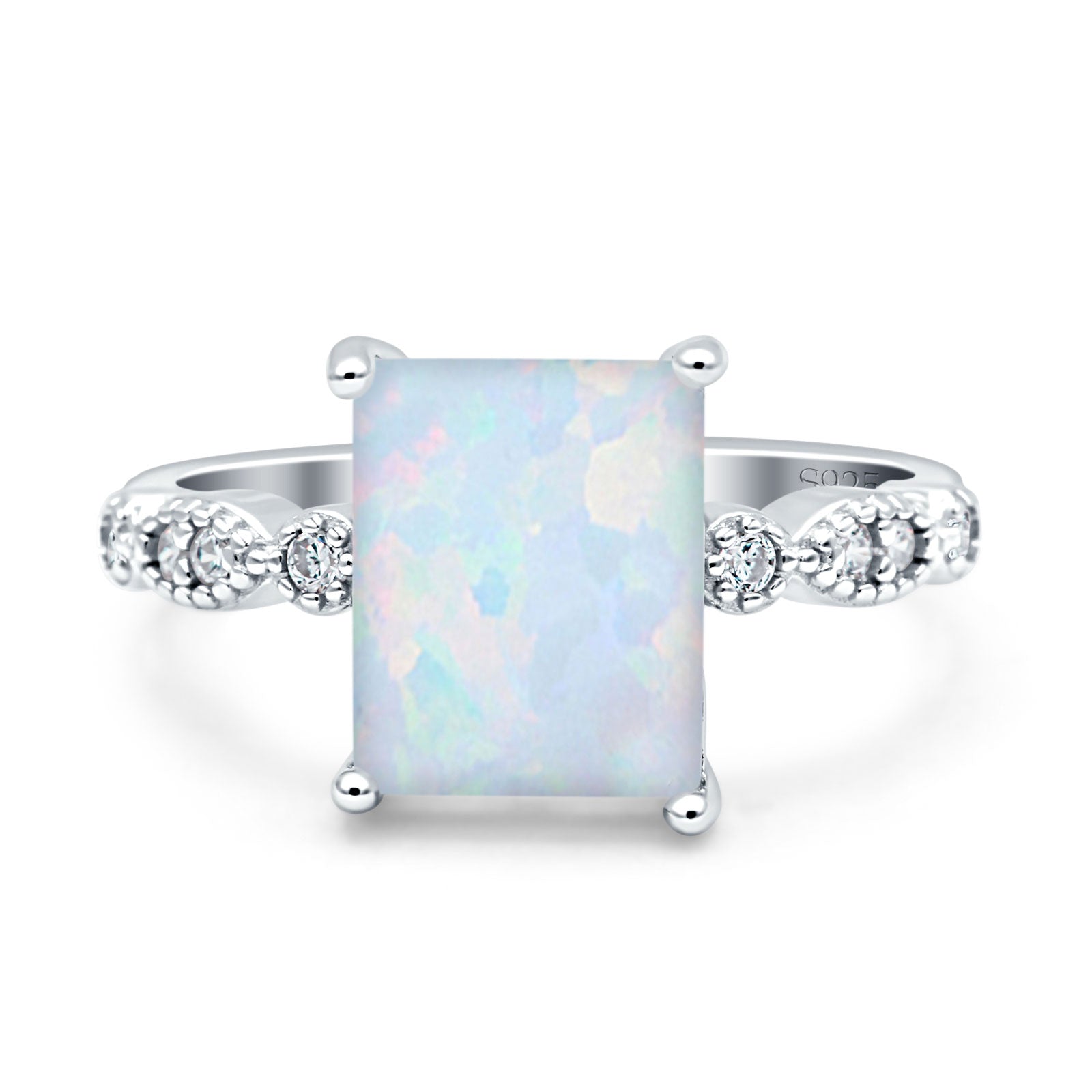 White Opal Stone Ring